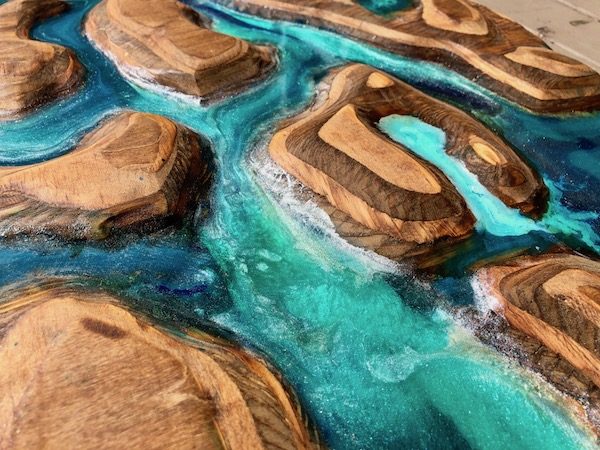 » Embankments- A Resin River Carving / Painting / Sculpture Wall Art ...